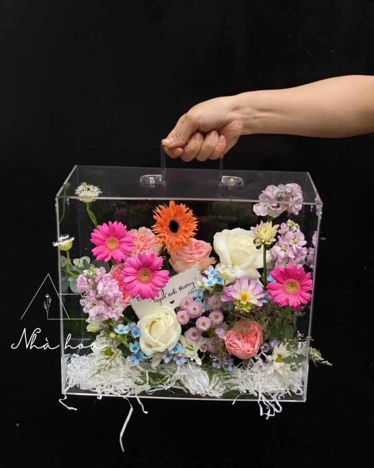 HỘP HOA MICA - Website Nhà Hoa